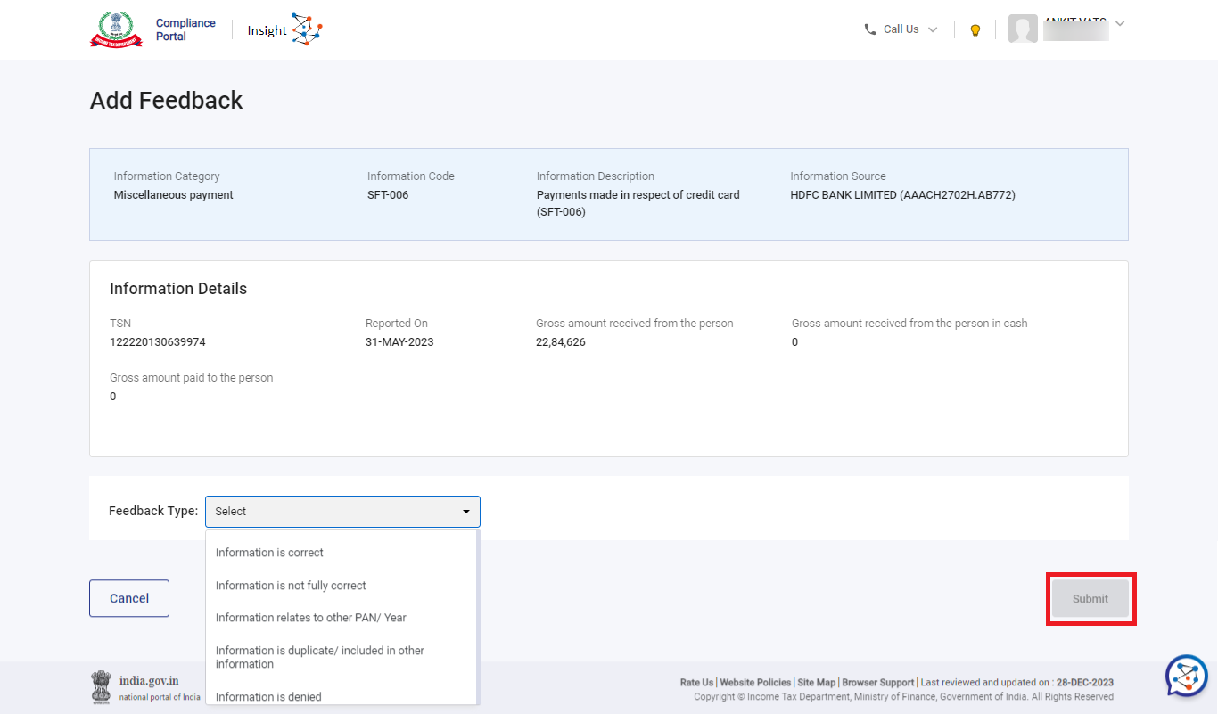 Income Tax High-Value Transactions: Step by step guid to submit ...