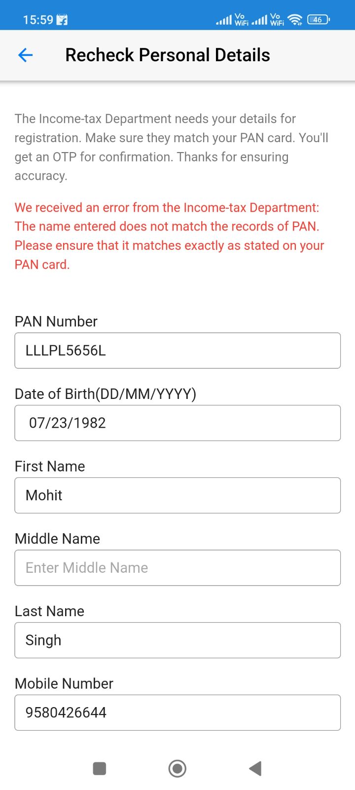Recheck Personal Details – myITreturn Help Center