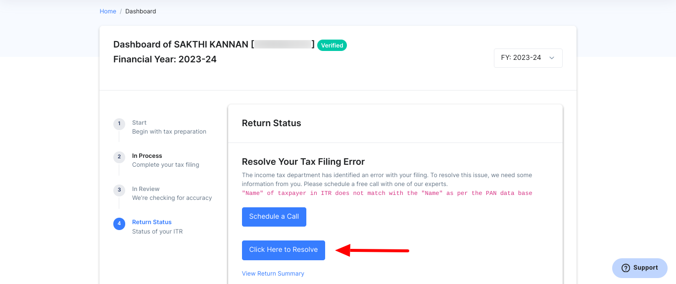 How to fix the "Name Mismatch" error during tax filing on myITreturn ...
