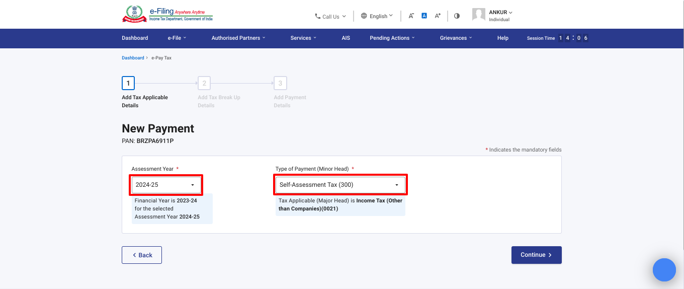 Step by step guide for E-pay tax – myITreturn Help Center