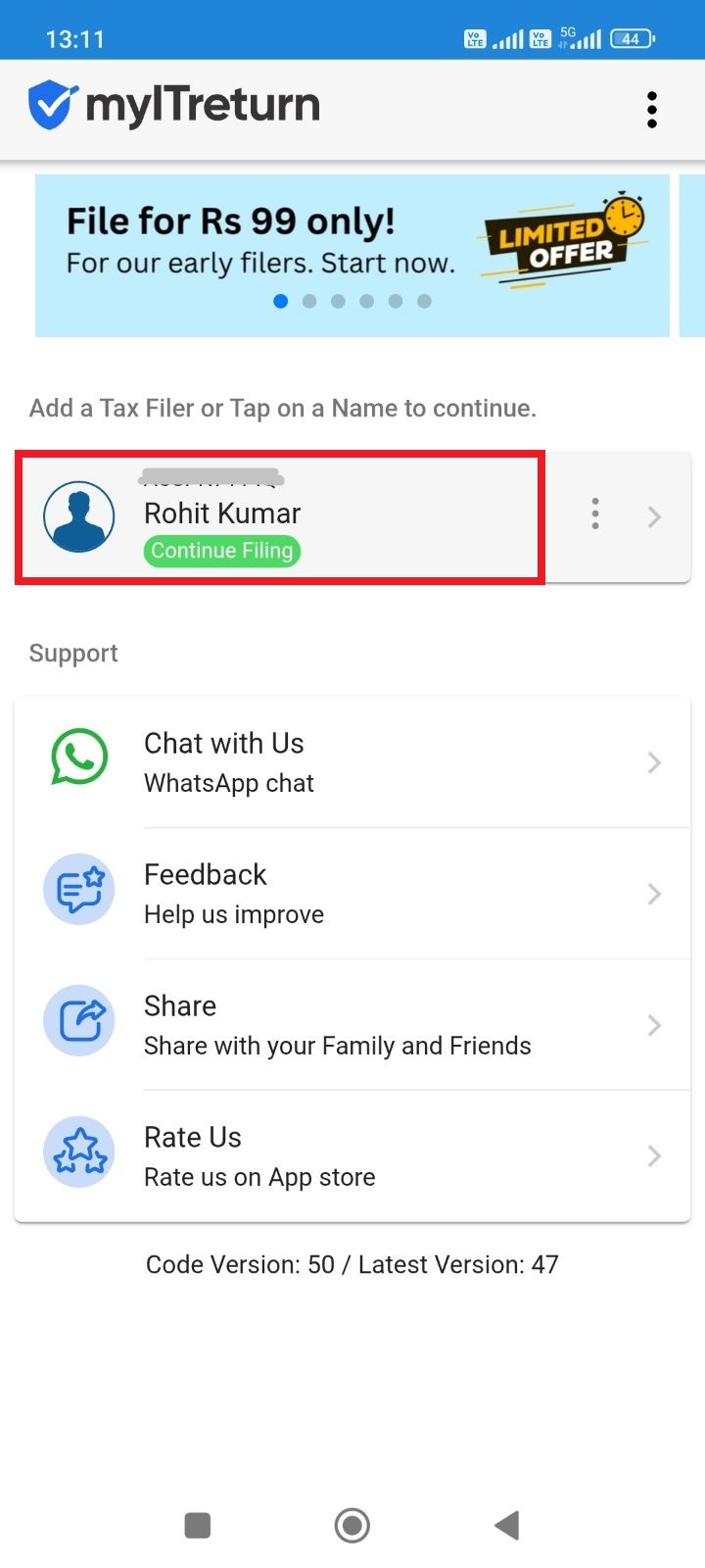 Upload Form-16 and File ITR using mobile app – myITreturn Help Center