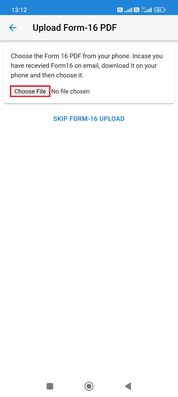 Upload Form-16 and File ITR using mobile app – myITreturn Help Center